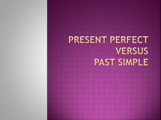 Simple past vs past continuous | PPT