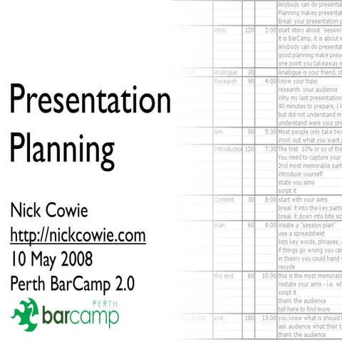 Presentation planning | PDF