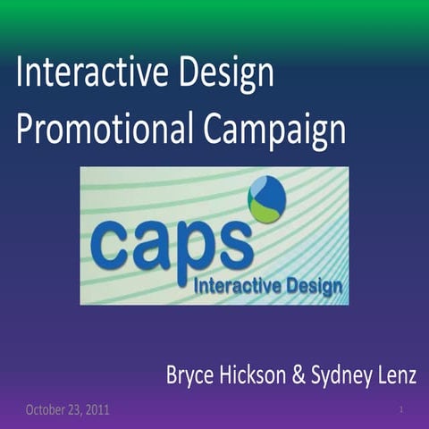 Interactive Deisgn Promotional Campaign PR #2 Powerpoint | PPTX
