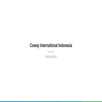 Present product coway | PPTX