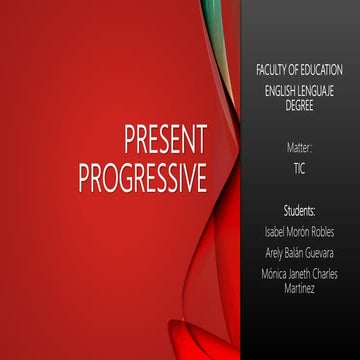 Present Progressive Tense | PPTX