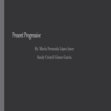 Present progressive | PPTX