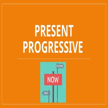 Present Progressive / Present continuous | PPTX
