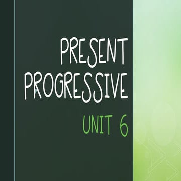 Present progressive 2 | PDF