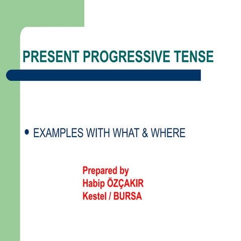 Presentprogressivetense | PPS