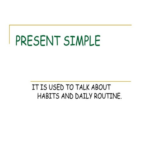 Present simple | PPT | Resume Writing and Advice | Job Search