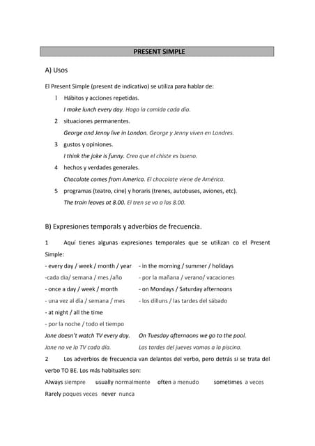 Simple present tense | PPTX