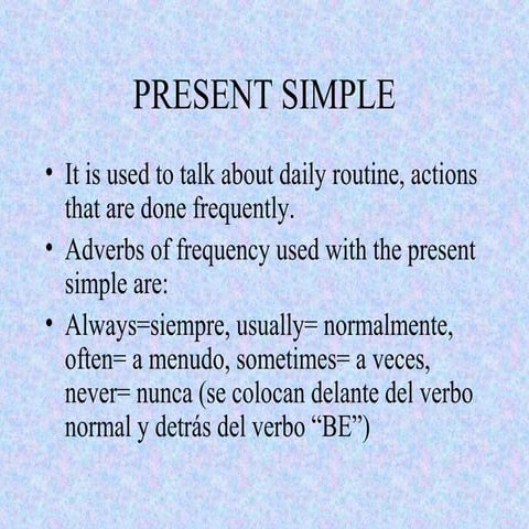 Present simple | PPT