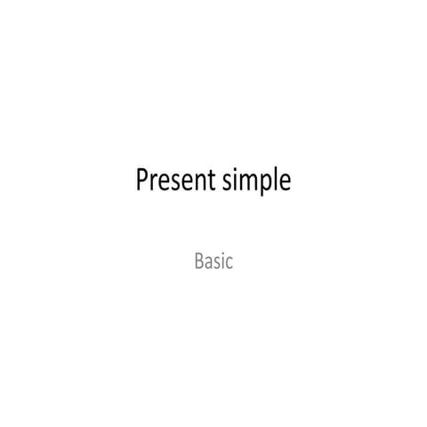 Present simple and continuous | PPT