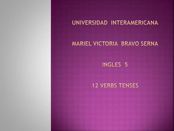 The perfect tenses | PPT