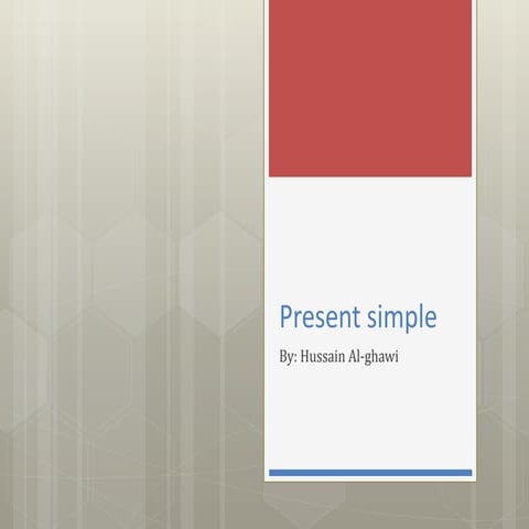 Present simple: basic stuff! | PPTX