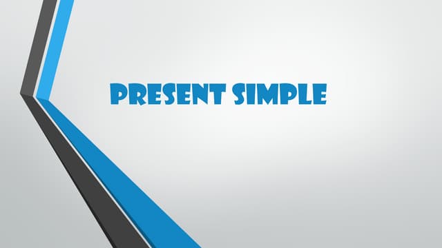 Present simple Tense | PPT