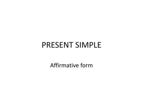 Simple present statements | DOCX | Programming Languages | Computing