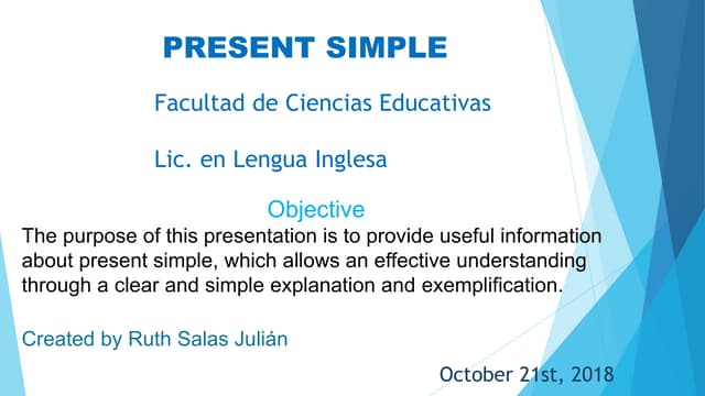 present simple tense for elementary students | PPTX
