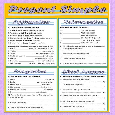 Present simple | PDF