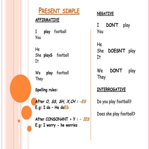 Present simple & Present Continuous | PPTX