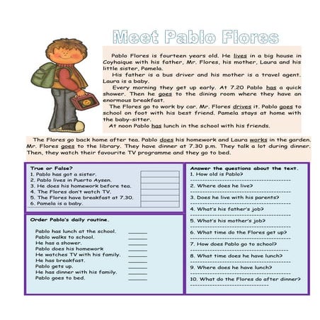 Present simple 3rd person sing | PDF