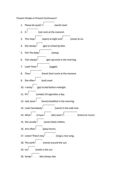 Present simple | DOCX