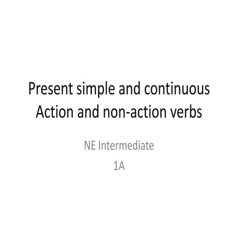EF Intermediate 1A Present simple and continuous | PPT