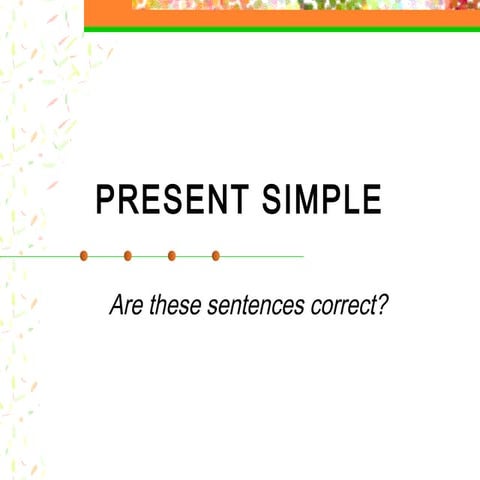 Present simple error correction | PPT