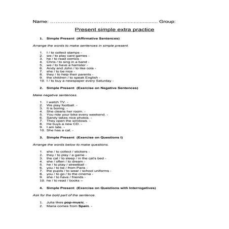 Present simple extra_practice | PDF