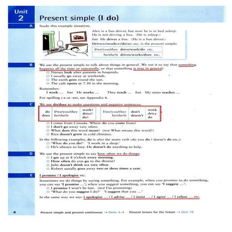 Present simple (intermidiate) | PDF