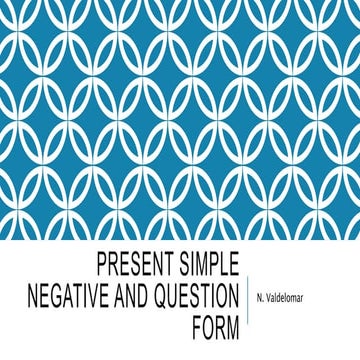Present simple negative and question form | PPTX