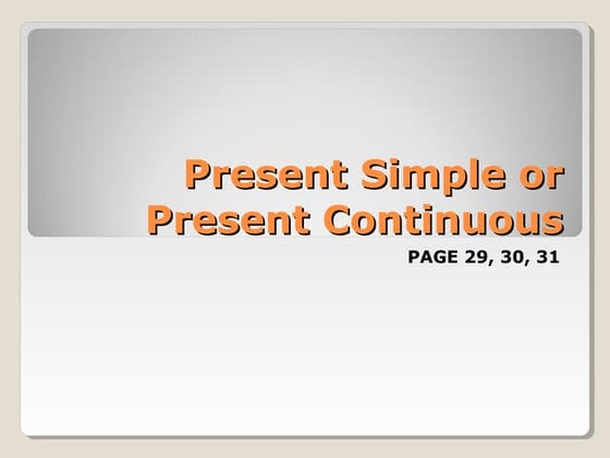 Present continuous | PPT