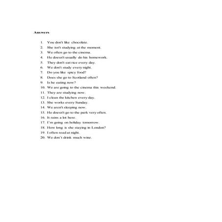 present simple or present continuous 22.docx | Food & Drink