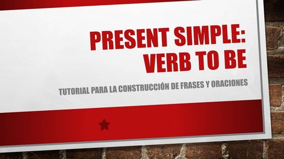 Presentation verb to be | PPT