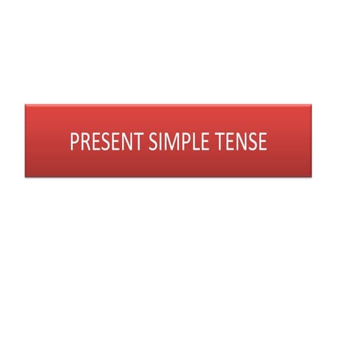 Present simple tense | PPTX