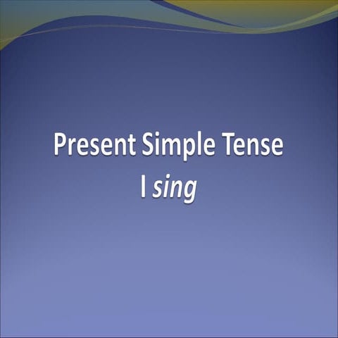 Present simple tense | PPT