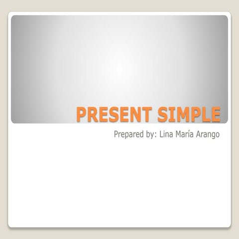 Present simple tense | PPTX