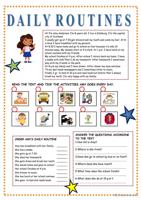 My daily routine | PDF