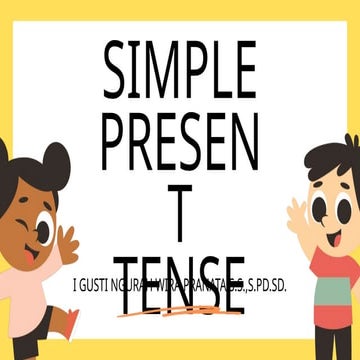 Present Simple Tense English Grammar Presentation in Orange White ...
