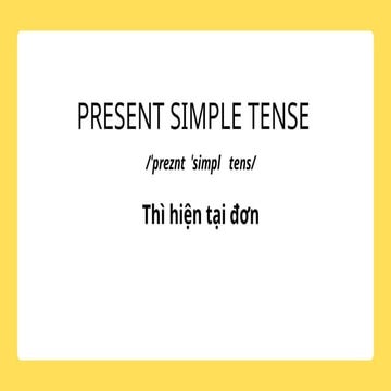 Present Simple Tense Grammar Presentation in Yellow Orange Green Cute ...