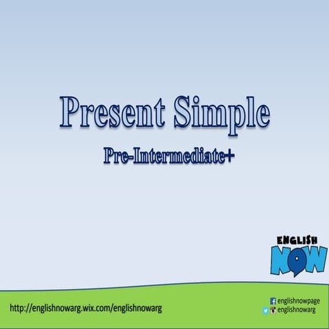 Simple Present Tense - PPT