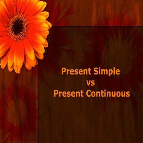 Present simple vs present continuous ppt | PPT