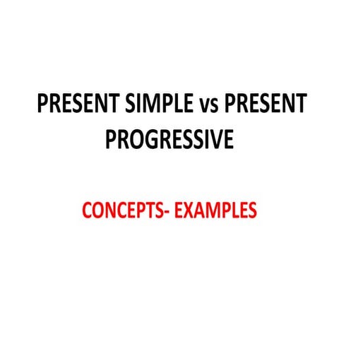 Present simple vs present progressive | PPT