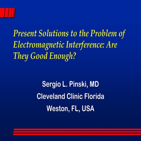 Present solutions to the problem of electromagnetic interference final ...