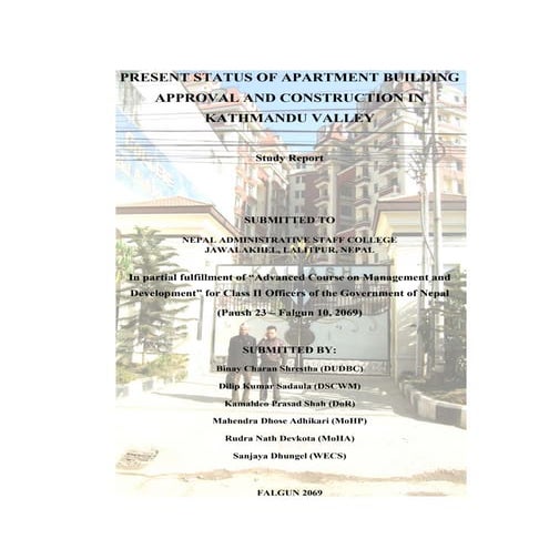 Present status of apartment building approval and construction | PDF