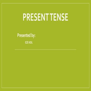 Present tense | PPT