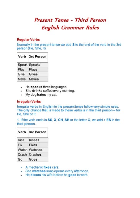 Verbos Regulares en ingles | PPT