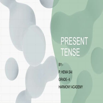 Present tense ppt by HEMASAI.P | PPT