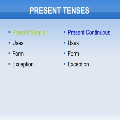 Present tenses | ODP