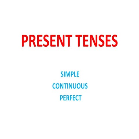 UEC ENGLISH PRESENT TENSE JUNIOR AND ELEMENTARY | PPTX