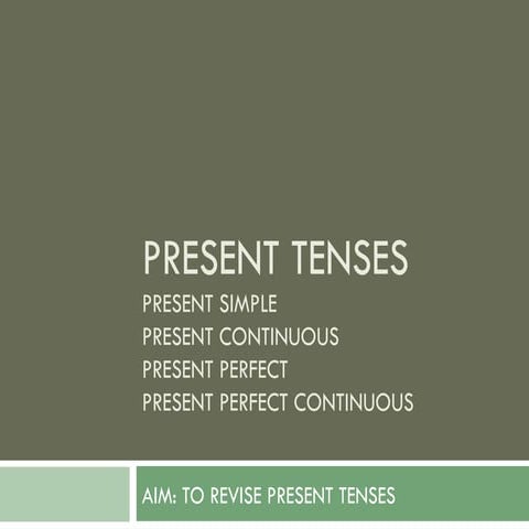 Present Tenses Power Point Presentations | PPT