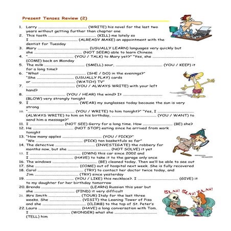 Present tenses review | DOC