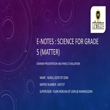 Present w13 e notes science for grade 5 (matter) | PPT