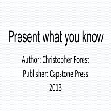 Present what you know | PPTX